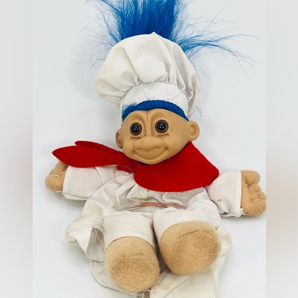 Russ | Toys | Vintage 992 Russ Berrie Co Baker Chef Troll Doll Blue ...